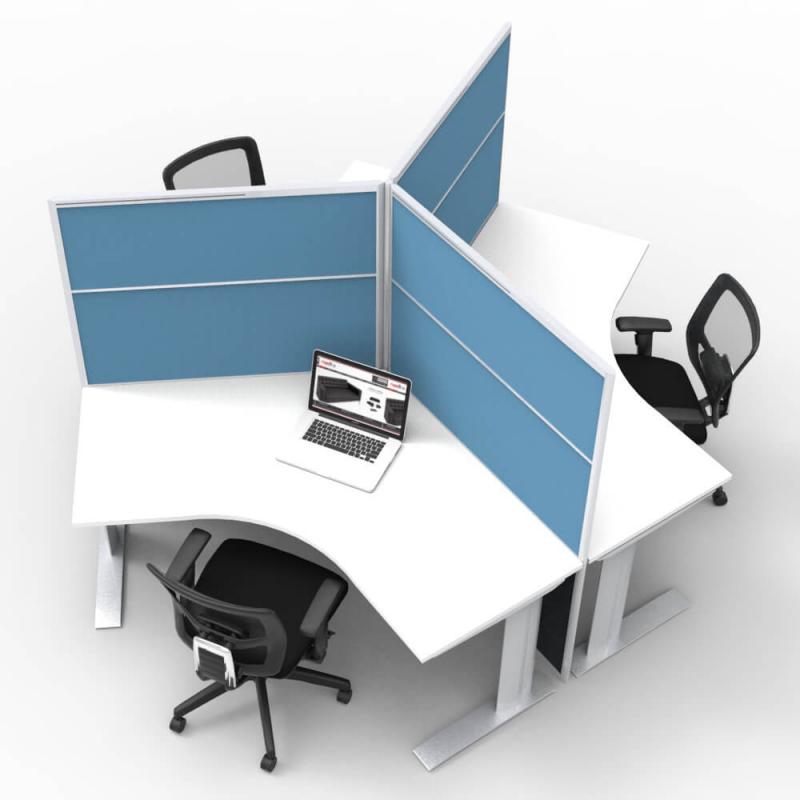 Workstation With Office Partitions | Absoe