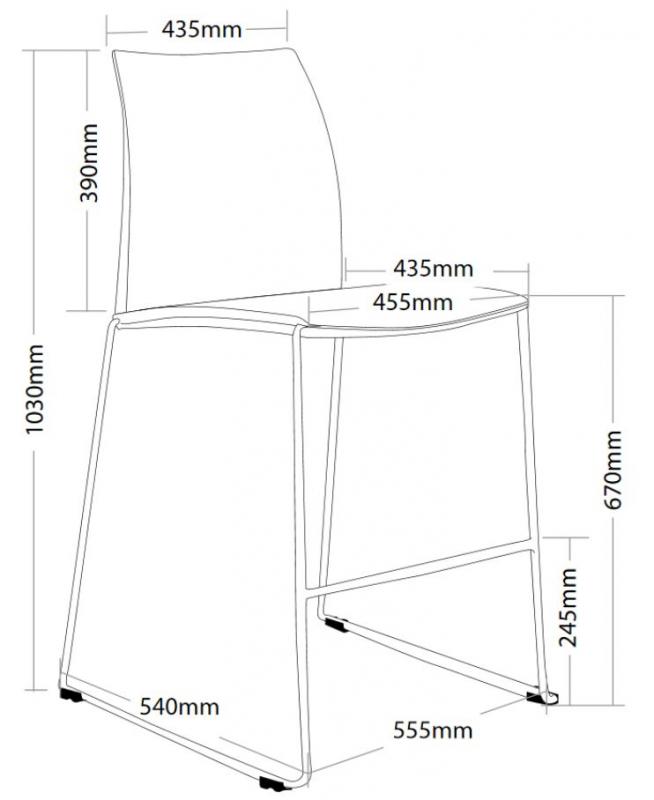 Vinn Mesh Back Bar Stool | Absoe