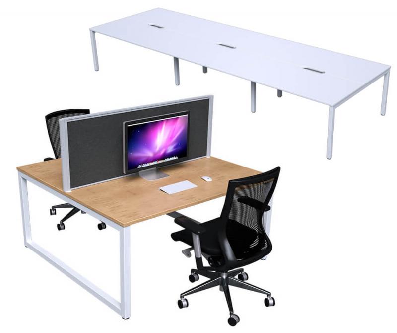 Inline Double Sided Desks | Absoe