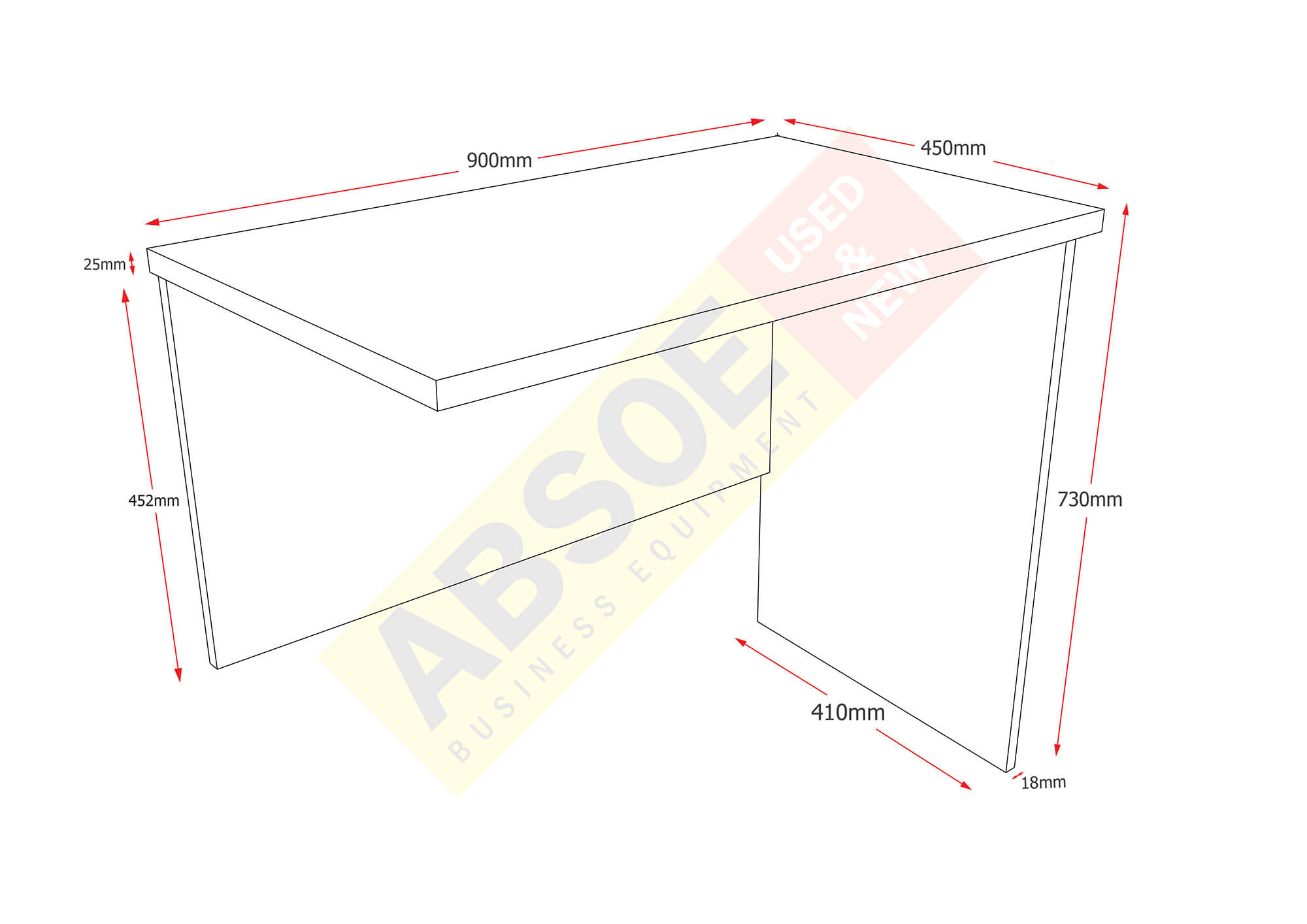 Straight Front Office Desk | Absoe