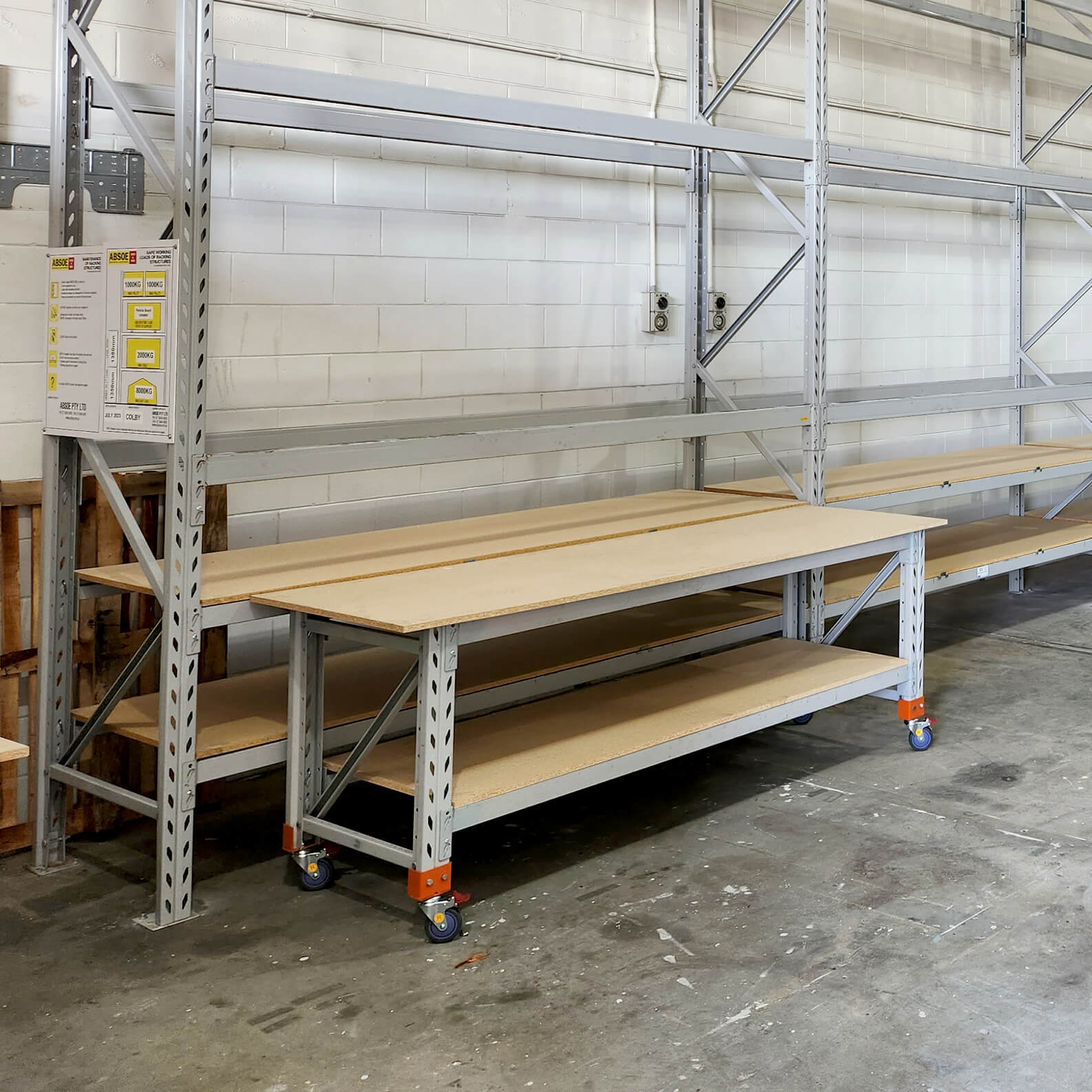 Pallet Racking Packing Benches | Absoe