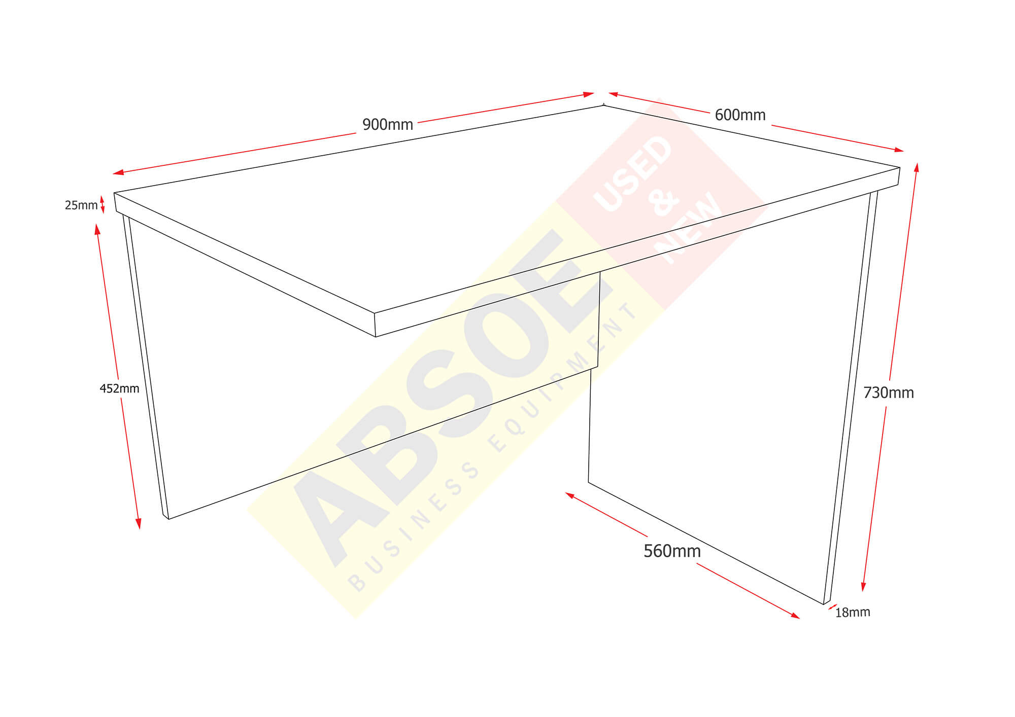 Straight Front Office Desk | Absoe