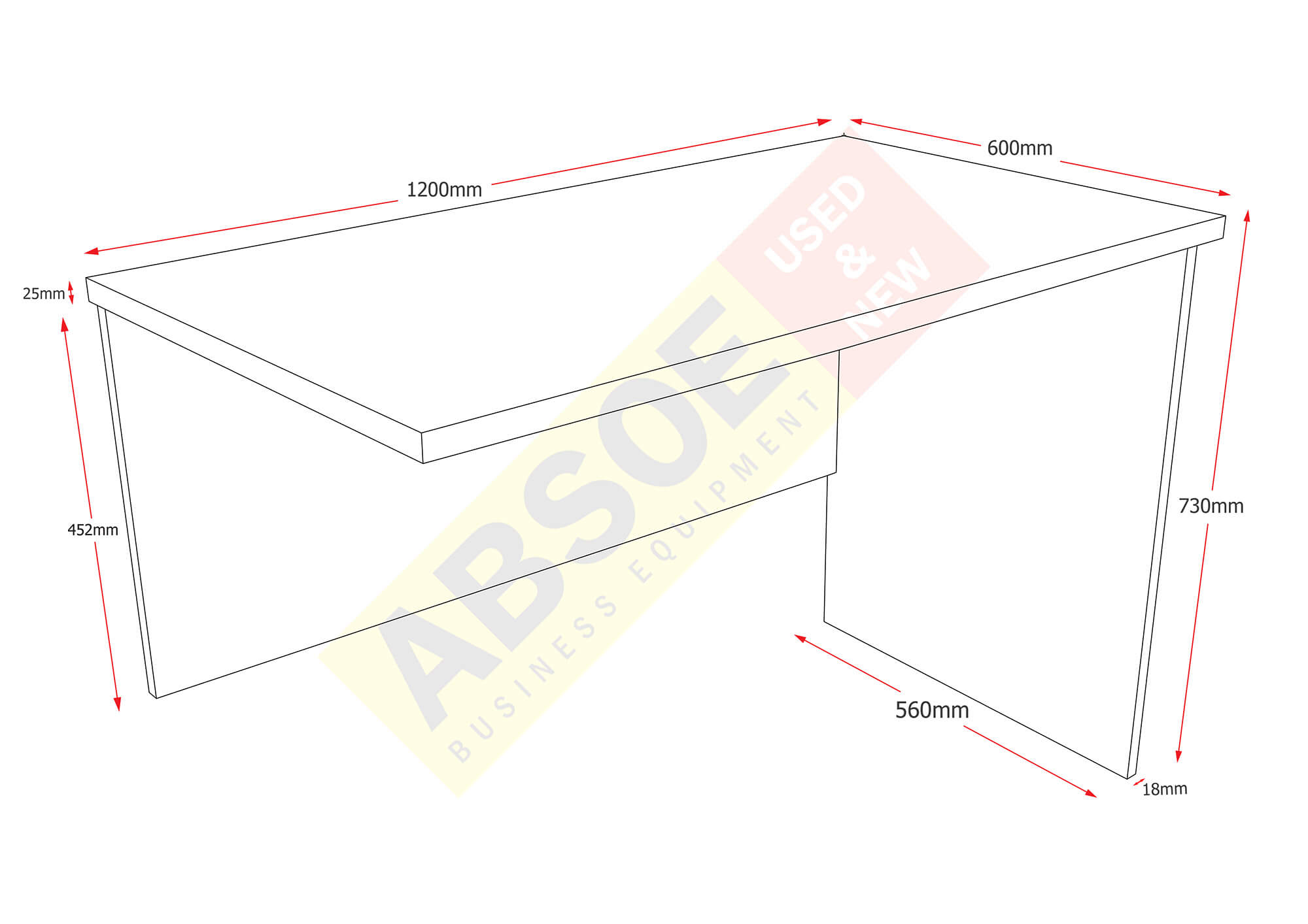 Straight Front Office Desk | Absoe